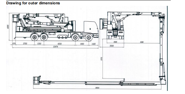 Truk Inspeksi Jembatan 4 Gandar 8x4 18m Jenis Bucket Howo